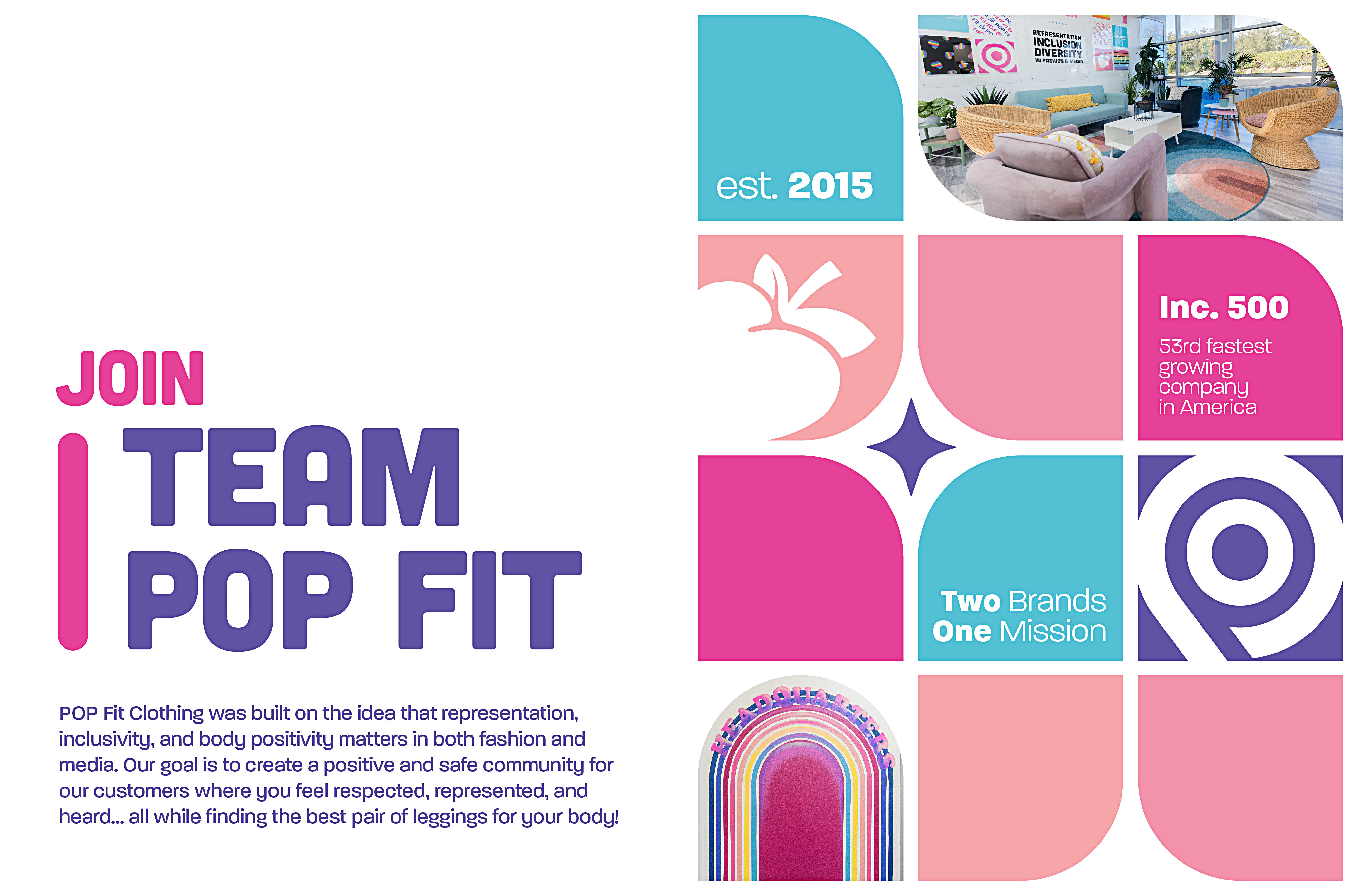 Join Team POP Fit. POP Fit Clothing was built on the idea that ...