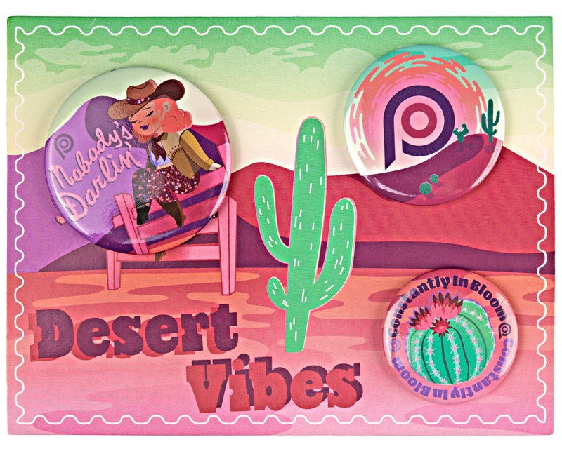 POP Buttons Desert Vibes