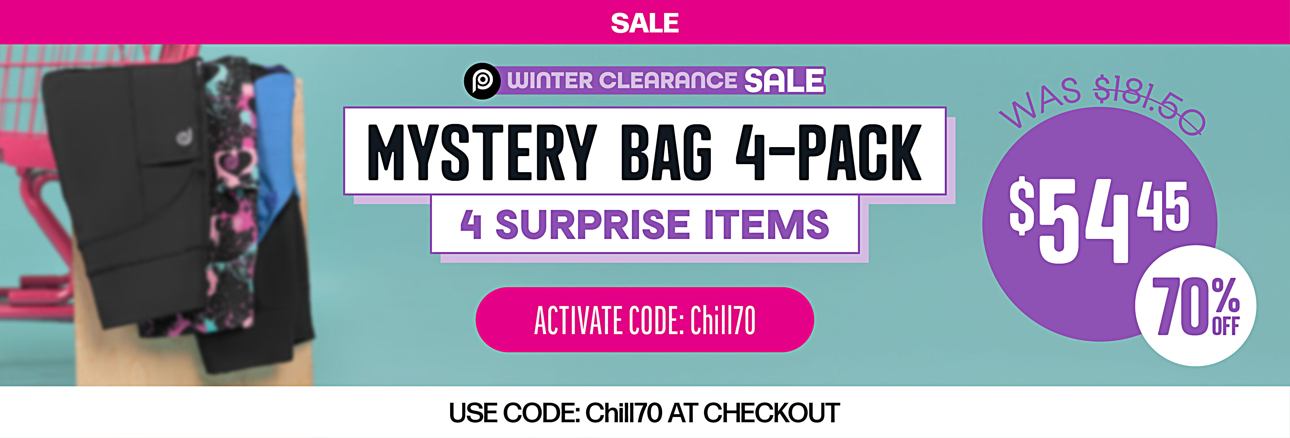 Sale. Winter Clearance Sale. Mystery Bag 4-Pack. 70% Off select ...